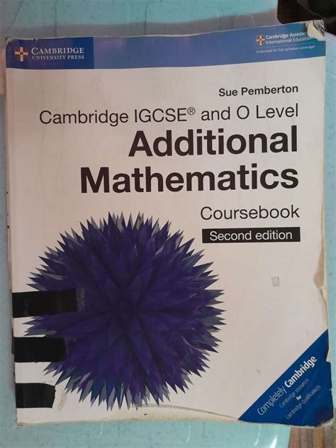 Cambridge Igcse And O Level Additional Mathematics Coursebook Second Edition Hobbies And Toys