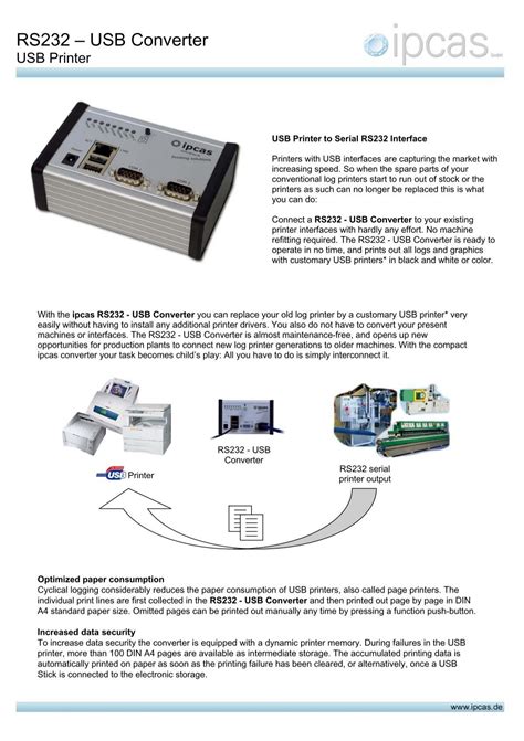 rs232 usb converter usb printer ipcas
