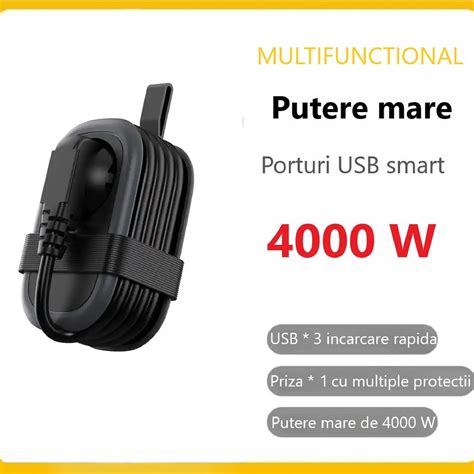 Преносим удължителен кабел Innovio® висока мощност 4000 W 16 A 1 Ac контакт 2 Usb A порта 1