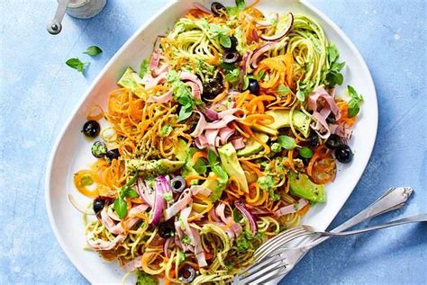 Spaghetti Salat Mit Avocado Kräuter Dressing