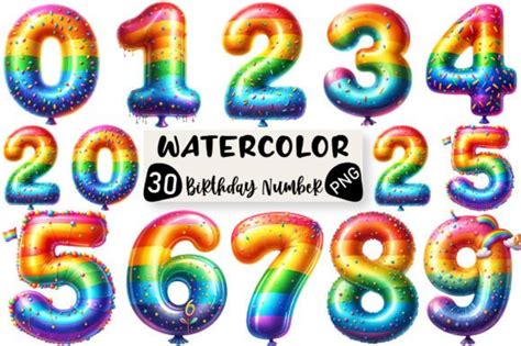 1 Balloon Font Numbers Designs And Graphics