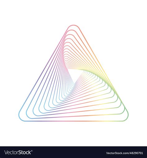 Triangle Mobius Strip Band Loop Royalty Free Vector Image