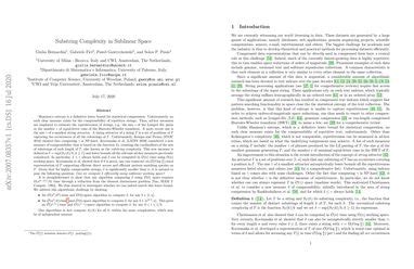 Substring Complexity In Sublinear Space Papers With Code