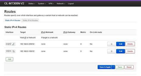 Luci Web Interface Static Policy Routing Routers GL INet