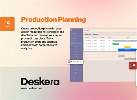 Deskera Production Planning Optimize Production Process And Reduce Costs