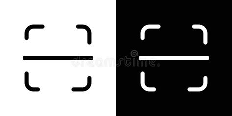 Scan Button Icon Linear Logo Isolated Stock Illustration Illustration