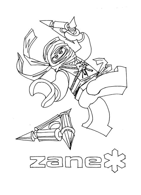 Lego Ninjago Kleurplaten Zane Kleurplaten