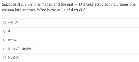 Solved Suppose Is An Matrix And The Matrix Is Chegg Com