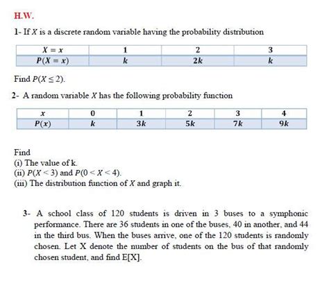 Solved 1 If X Is A Discrete Random Variable Having The Chegg Com