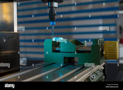 Processing Of The Plastic Workpiece On CNC Milling Machine Stock Photo Alamy