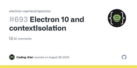 Electron 10 And Contextisolation · Issue 693 · Electron Userland