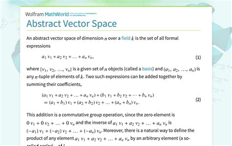 Vector Space Rules