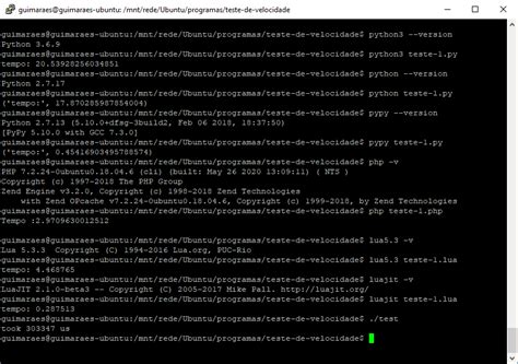 Desempenho Python Lua Php E C Arquivo Pessoal