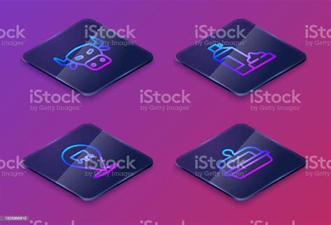 젖소 머리 우드더 휘핑 크림을 병과 버터 버터 접시에 넣고 있습니다 파란색 정사각형 버튼 벡터 3차원 형태에 대한 스톡 벡터 아트 및 기타 이미지 Istock