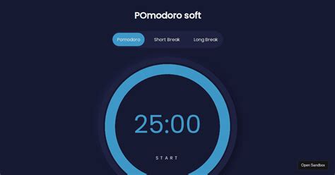 Pomodoro Timer Forked Codesandbox