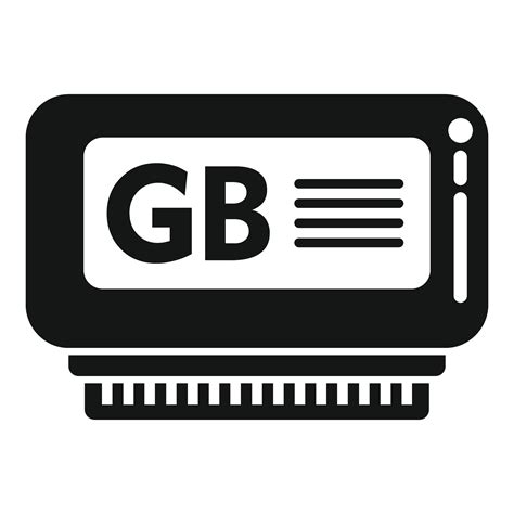 Gigabyte Data Memory Icon Simple Vector Machine Device 41273732 Vector