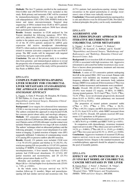 Pdf Effect Of Alpps Procedure In An In Vivo Rat Model Of Colorectal