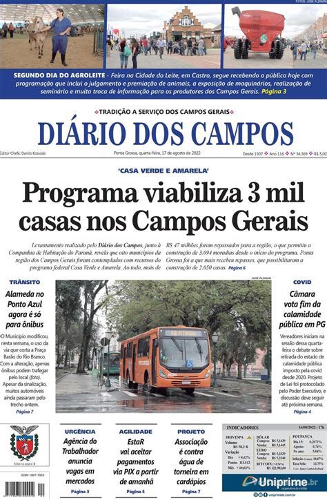 Capa Di Rio Dos Campos Quarta De Outubro De