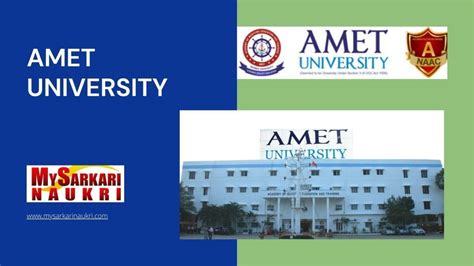 AMET University Recruitment MySarkariNaukri En
