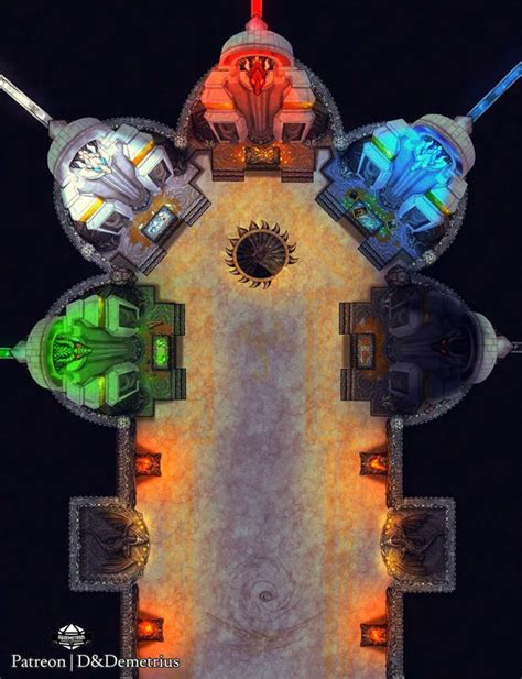 Dragon Temple To Tiamat 30x23 Two Levels And 13 Versions D