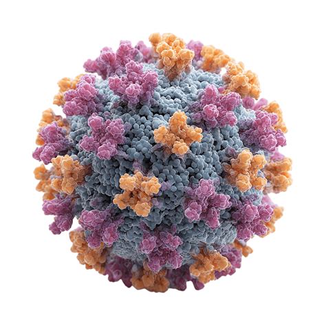Hepatitis B Virus Structure With Surface Antigens Isolated On