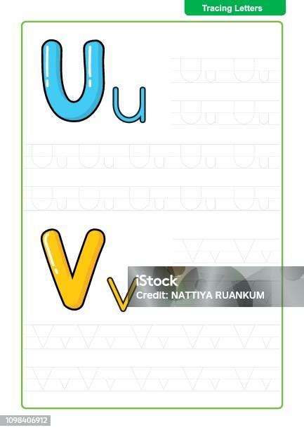 Abc 알파벳 문자 추적 워크시트 알파벳 문자로입니다 벡터 일러스트 레이 션을 인쇄할 준비가 유치원 아이 A 4 용지에 대 한 기본 쓰기 연습 0명에 대한 스톡 벡터 아트