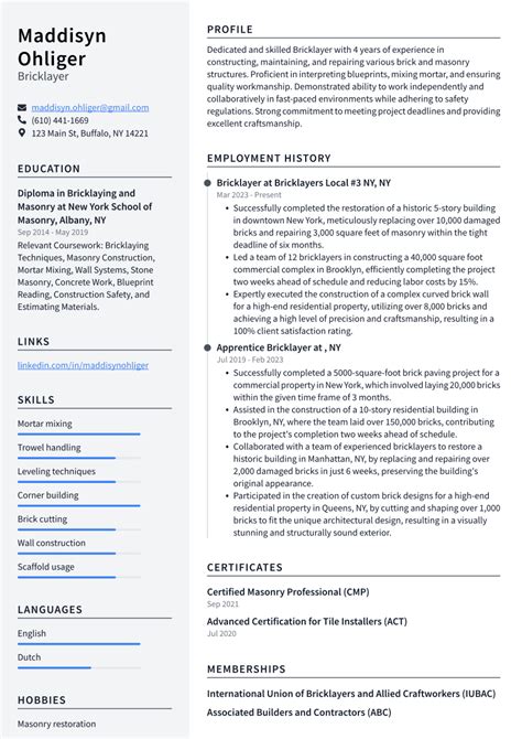 20 Bricklayer Interview Questions With Example Answers