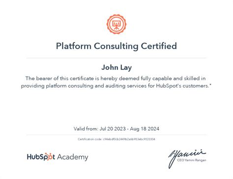 John Lay ☁️ On Linkedin Hubspot Academy Platform Consulting Certification