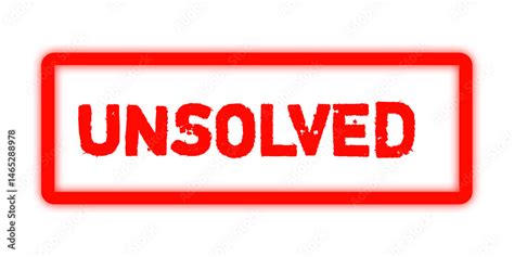 Unsolved Red Stamp Mystery Case Label For Crime Files Podcast Or