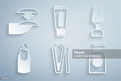 네일 커터 매니큐어 밀링 깨진 손톱 핸드 크림 튜브 및 거짓 손톱 아이콘을 설정합니다 벡터 0명에 대한 스톡 벡터 아트 및 기타 이미지 Istock