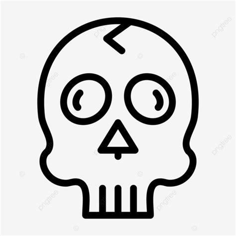 해골 라인 아이콘 벡터 해골 아이콘 뼈 크로스본 Png 일러스트 및 벡터 에 대한 무료 다운로드 Pngtree