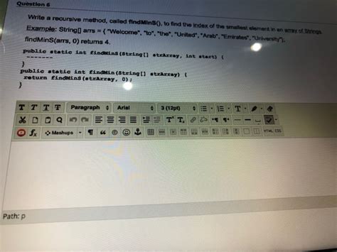 Solved Question 6 Write A Recursive Method Called