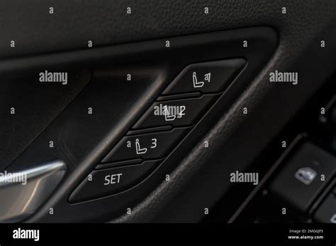 Memory Car Seat Position Buttons Adjusting Seat Stock Photo Alamy