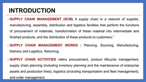 SCM Unit I Pptx