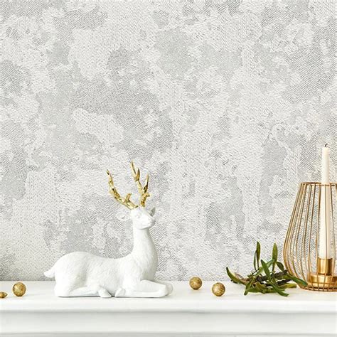 کاغذ دیواری طرح پتینه نقره‌ای کد ۱۰۰۰۷ کاغذکده