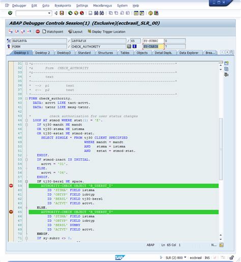 how to analyze authorization issues in debug sap community
