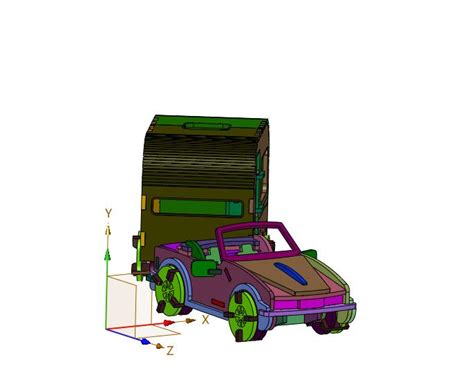 野营房车露营车木板拼装玩具 STEP 模型图纸下载 懒石网