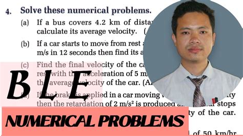 Class 8 Ble Cdc Science Andtechnology Numerical Problems Unit 6 Force And Motion By Ganesh Sir