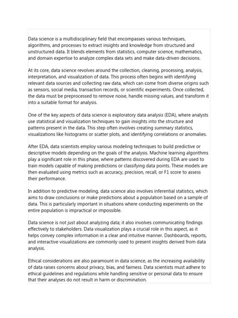 data science pdf data analysis data science