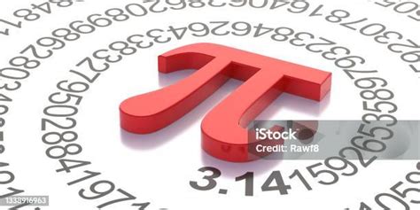 파이 기호 및 숫자 숫자입니다 그리스어 문자 수학 기호 및 소수점 시퀀스 3d 일러스트레이션 파이 숫자에 대한 스톡 사진 및