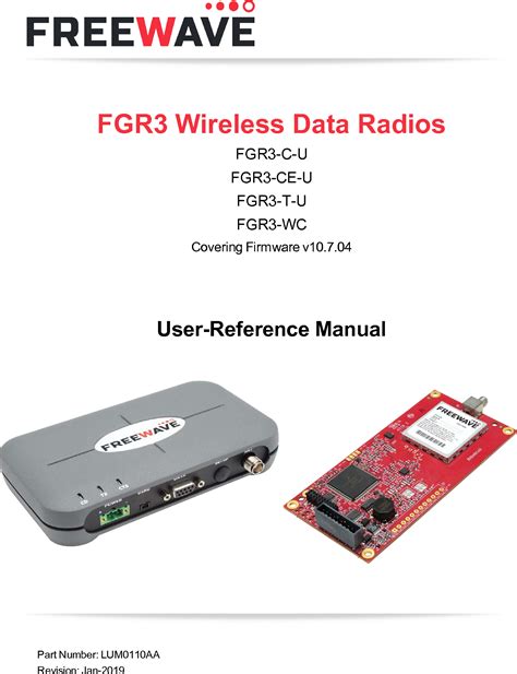 Freewave Technologies Fgr3 Fhss Ism Band Radio User Manual My