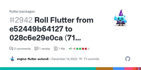 Roll Flutter From E52449b64127 To 028c6e29e0ca 71 Revisions By Engine Flutter Autoroll · Pull