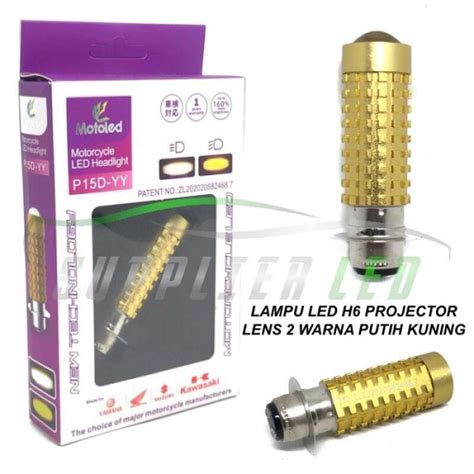 Promo Lampu Led Motor Socket H6 Laser Projector Lens Dua Warna Mt Led Csp Diskon 15 Di Seller