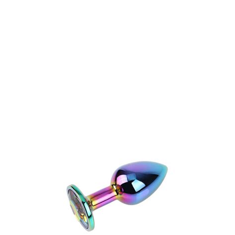 Plug Anal Pequeno Em Metal Furta Cor Chisa Matrix Mont Rainbow Meatl