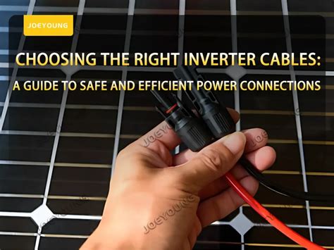 Choosing The Right Inverter Cables A Guide To Safe And Efficient Power