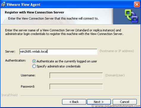 Installing VMware View 4 Agent