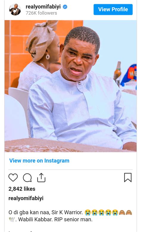 Veteran Yoruba Actor Sir Kay Kamoru Is Dead Radio Nigeria Ibadan Zonal Station