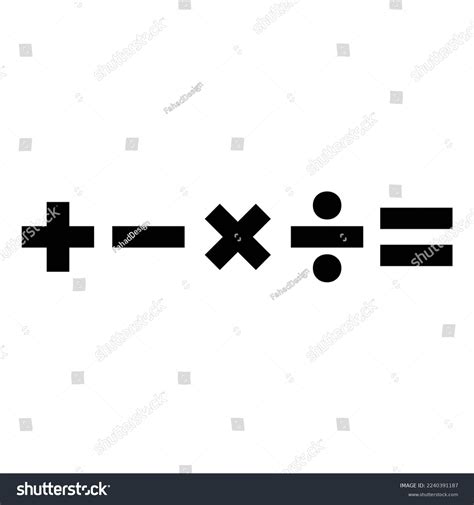 Basic Mathematics Symbols Arithmetic Operations Plus Stock Vector Royalty Free 2240391187