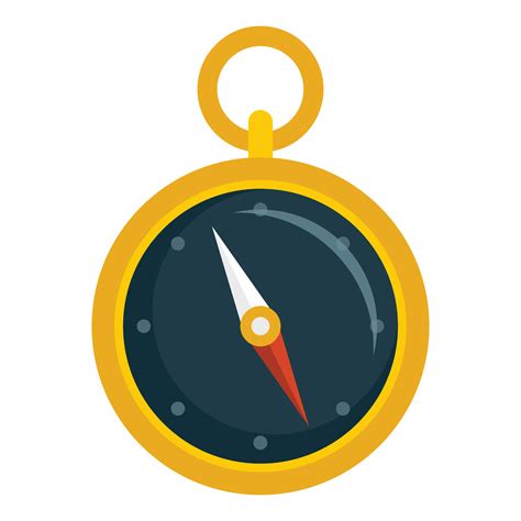 Hand Metal Compass Icon Flat Style 14447621 Vector Art At Vecteezy