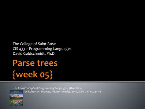 Ppt Parse Trees Week 05 Powerpoint Presentation Free Download Id